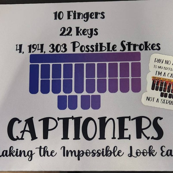 Steno Keyboard Mouse Pad for Stenographer Court Reporting Accessories ...