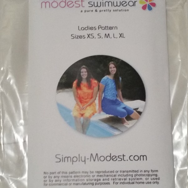 Modest Swimwear Sewing Pattern multi-size XS, S, M, L, XL - Etsy