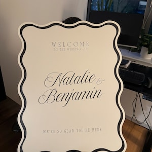 Wavy Welcome Sign Wedding Bridal Shower Engagement Event Digital or ...