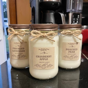 Fall Candle / Pure Soy / Autumn Candle / Fall Decor / Container Candle ...