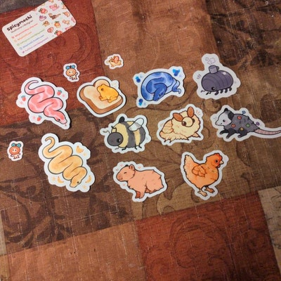 Fluffy Poodle Moth Sticker / Fluffy Moth Sticker / Cute Moth Sticker ...