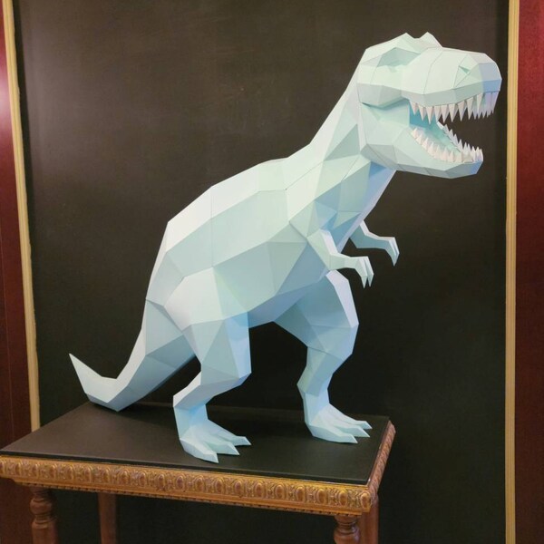 TYRANNOSAURUS Low Poly T-rex Dinosaur Papercraft PDF Template Dino - Etsy