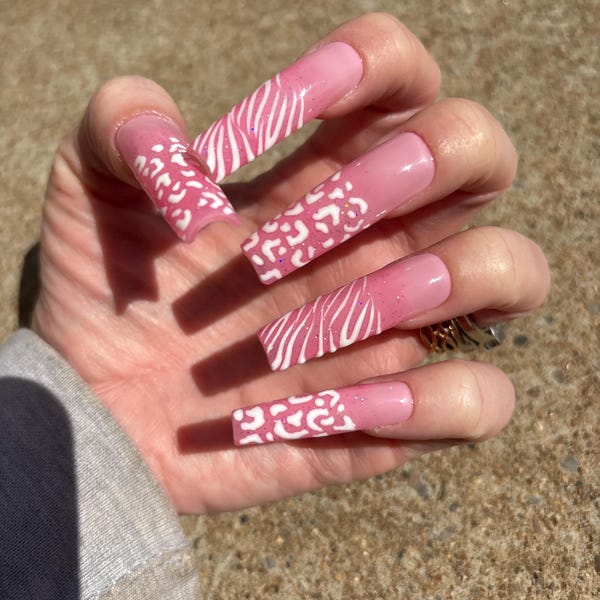 Xl/xxl/3xl/duck/read Description! White/french Tip/bling French/flowers ...