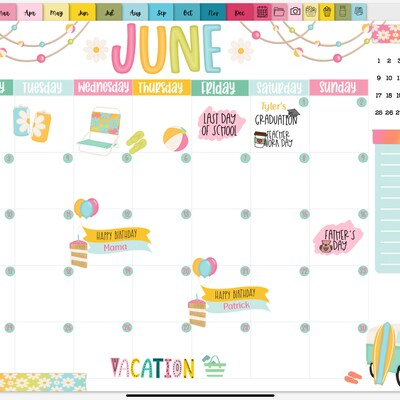 March Digital Sticker Kit 2024 Goodnotes Files & Pngs Digital Planner ...