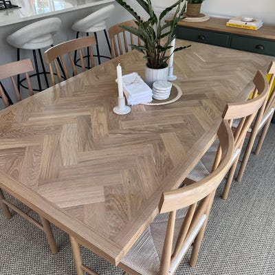 Handmade Dining Table Solid Oak Bespoke, Handmade Made to Measure Made ...
