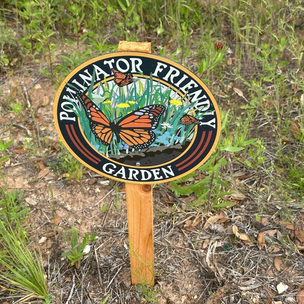 Butterfly Pollinator Work Zone Garden Sign - Etsy