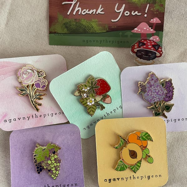 Grape Enamel Pin - Etsy