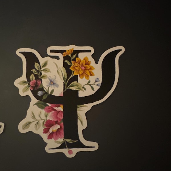 Best Selling Floral PSI Symbol, Psychology, School Psychologist Vinyl ...