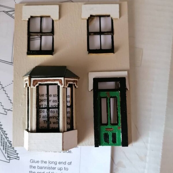 1:48 DOLLHOUSE MINIATURE Quarter Scale Victorian House Wood Model Kit ...