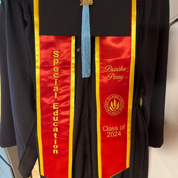 A Custom Satin Graduation Sash - EMBROIDERY Stoles - Graduation Gifts ...