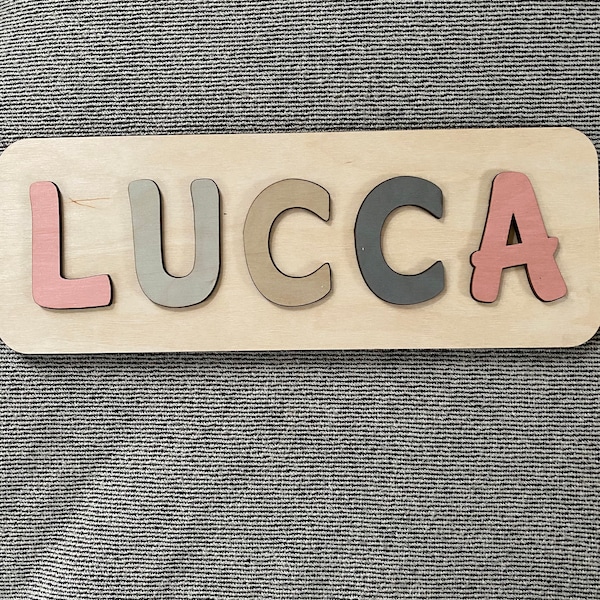 WOODEN NAME PUZZLE - 010101 - Personalized Name Puzzle - Full Color ...