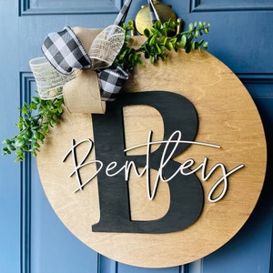 Custom Welcome Door Sign Front Door Decor Family Name Sign - Etsy
