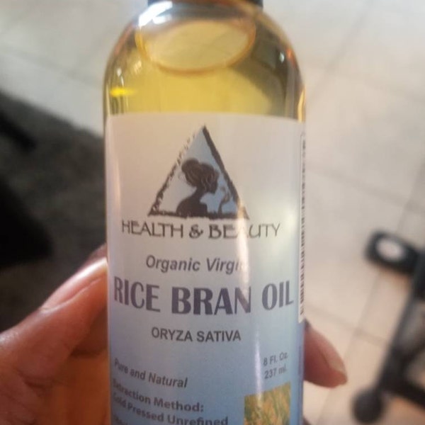 8 Oz RICE BRAN OIL Organic Carrier Unrefined Cold Pressed Virgin Raw ...