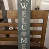 Farmhouse Welcome Sign - Wooden Rustic Decor, Front Door Porch Entryway ...