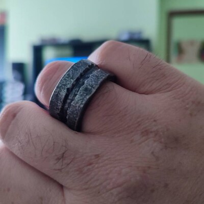 Iron Ring, Iron Band, Rustic Ring, Unisex Ring, Unique Ring, 6th ...