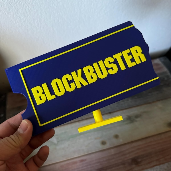 Blockbuster Video Desk Sign - 3D Printed Logo - Collector Gift. - A ...
