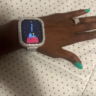 Black on Black Designer Apple Watch Case Lab Diamonds Apple Watch Cover ...