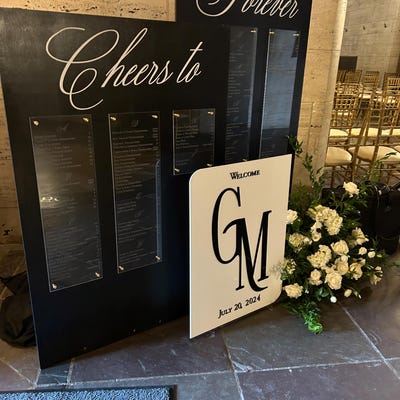 Half Arch Wedding Welcome Sign, Custom Calligraphy Wedding Welcome Sign ...