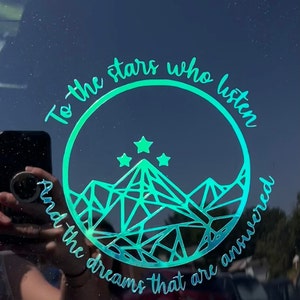 Acotar Decal/ a Court of Thorns and Roses/ Acotar Sticker/ the Night ...