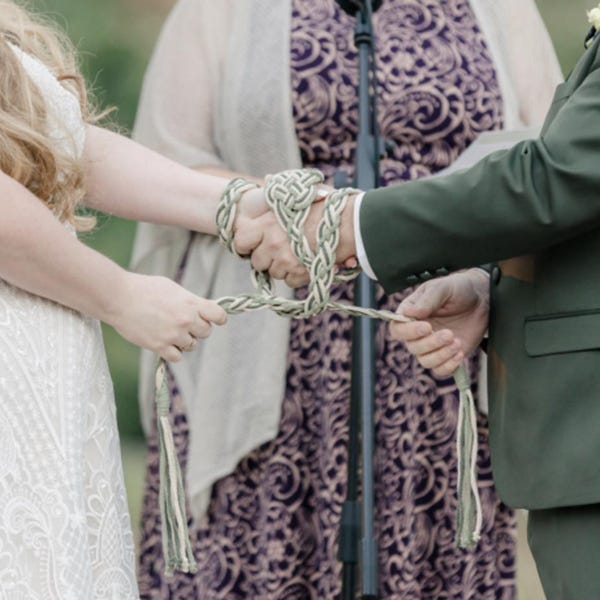 Custom Handfasting Cord – Olive Green, Lilac, Floral, Scottish Folklore ...