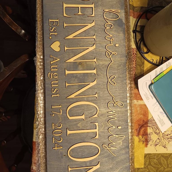 Stain or Paint Lettering Add-on for Jayohandco Wood Signs attachment ...