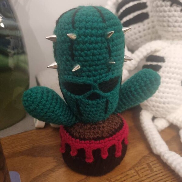 Crochet Creepy Cactus in the Pot Halloween Crochet Pattern Unusual ...