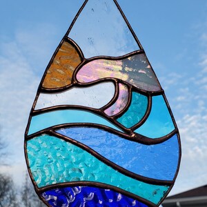 PATTERN Drop of Ocean Stained Glass Pattern Digital - Etsy