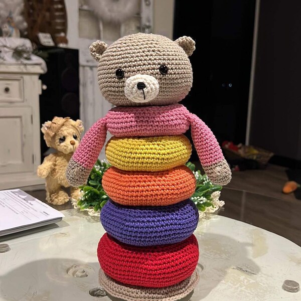 Crochet Bear Pattern. Crochet Stacked Toy Pattern. Amigurumi Bear ...