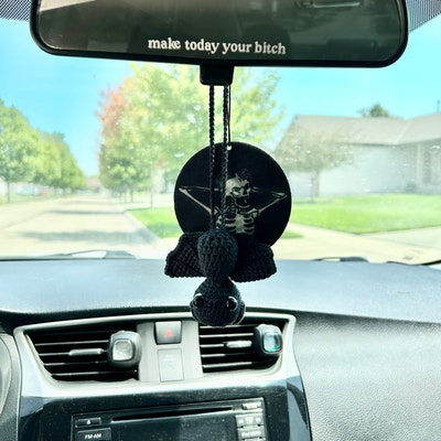 Goth Car Accessory Bat Plush Rear View Mirror Accessory for - Etsy