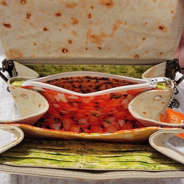 Burrito Wallet With Chain Crossbody / Shoulder Strap or Wristlet Strap ...