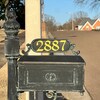 Custom Mailbox Numbers REFLECTIVE Vinyl Decals Stickers House SET OF 2 ...