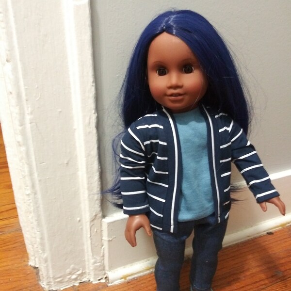 Zazou Dolls Custom Doll Wig for 18" Dolls-silky Luxury Hair- Fits 11 ...