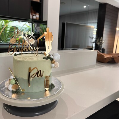 Acrylic Wedding Cake Charm, Personalised Cake Charm, Engagement Cake ...