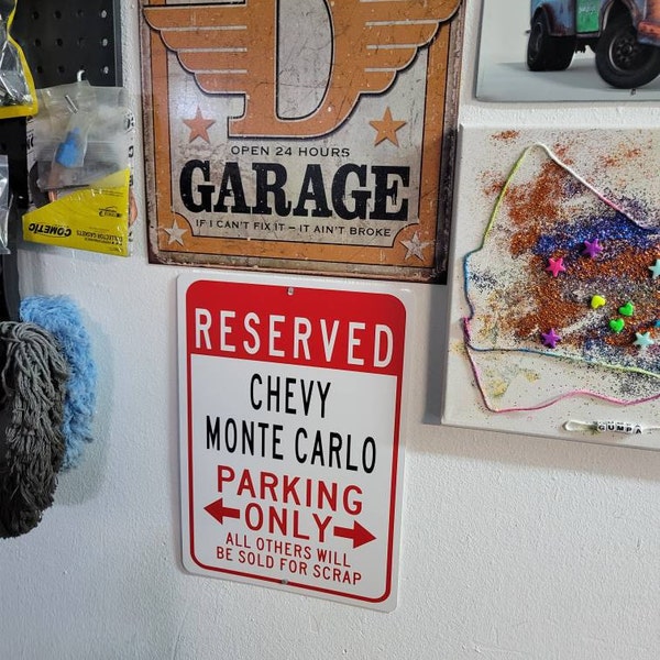 Monte Carlo Parking Sign, Monte Carlo Sign, Chevy Monte Carlo, Monte ...