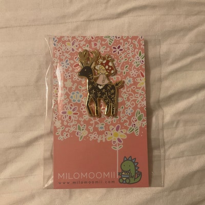 Forest Rabbit Hard Enamel Pin, Kawaii Rabbit Enamel Pin, Cute Rabbit ...