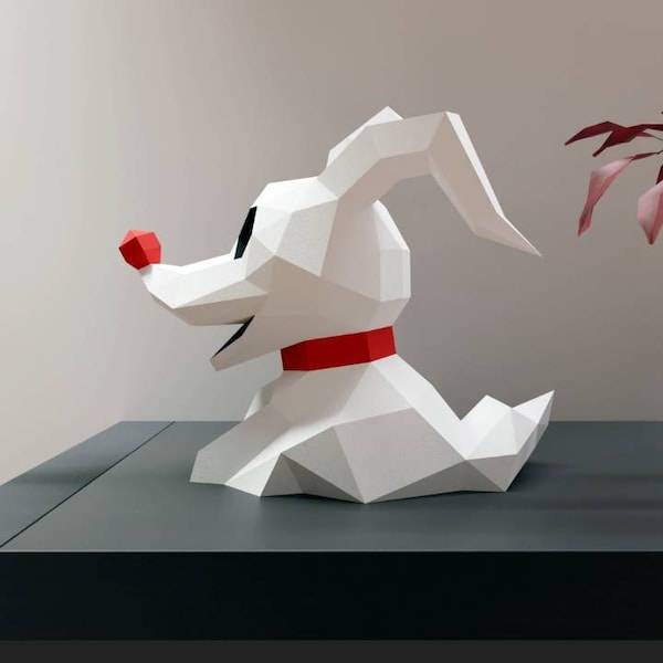 Papercraft Zero Dog Chibi, Format Pdf, SVG and DXF Format Compatible ...