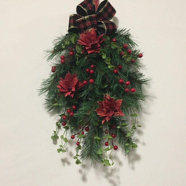 Frosted Pine Penguin Swag - Etsy