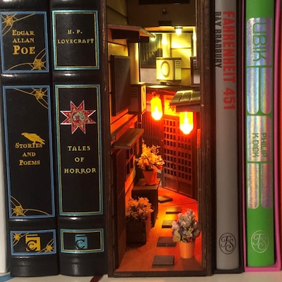 MINIALLEY Japan Booknook Assembled Prebuilt Bookshelf Insert ...