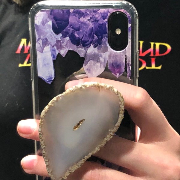 Purple Amethyst Crystal Clear Phone Case for iPhone 17 Air 16e 15 14 ...