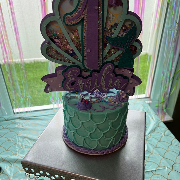 Mermaid Cake Topper, Cake Topper, Mermaid Topper, Purple - Etsy