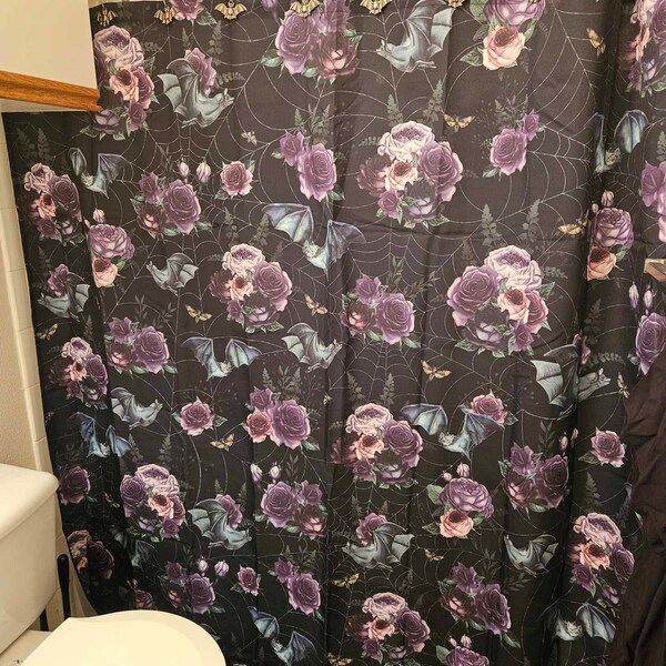 Shower Curtain | Nocturnus | Bats | Bat Shower Curtain | Gothic Shower ...