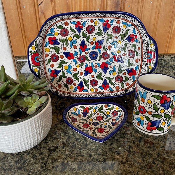 Ceramic Mugs Set Handmade Hand Painted High Quality Traditional Ceramic ...