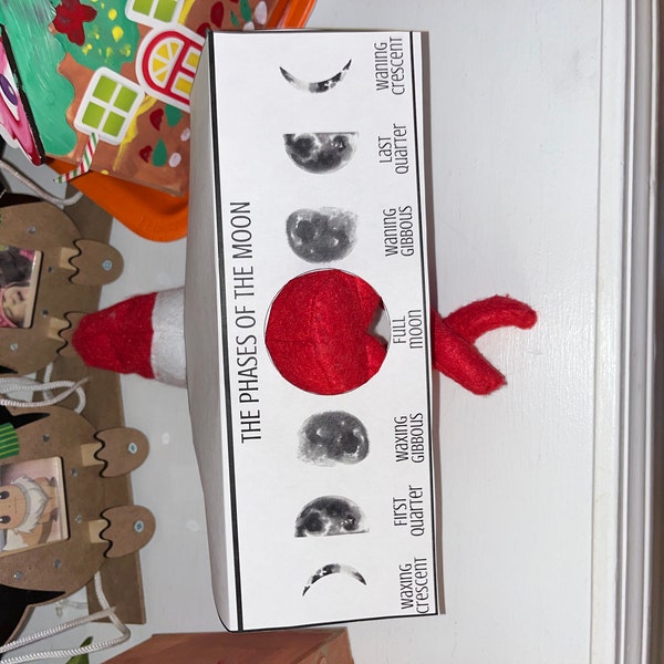 Printable Elf Moon Phases Props, Elf Moon Phases Scene, Elf School ...