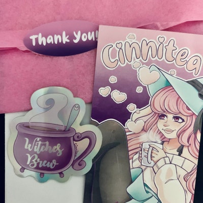 Holo Witches Brew Sticker // Holographic Effect Cute - Etsy