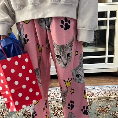Custom Dog Photo & Name Pajama Pants, Dog Face Pajama Pants, Kids Pj ...