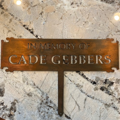 Custom Metal Memorial Sign, in Memory Sign, Grave Marker Sign, Tree ...