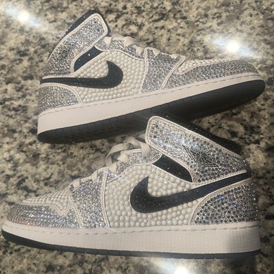 Custom Bling Converse Rhinestone High Tops, Prom, Formal, Birthday Idea ...