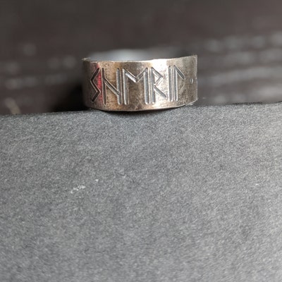 Viking Jewelry Custom Silver Viking Rune Ring Rune Rings for Men Viking ...