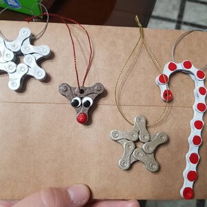 Bike Chain Christmas Ornament Snowflake - Etsy