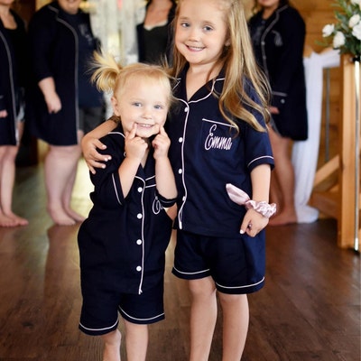 Plus Size 4XL,5XL,6XL Bridal Party Pajamas, Satin Pajama Set ...